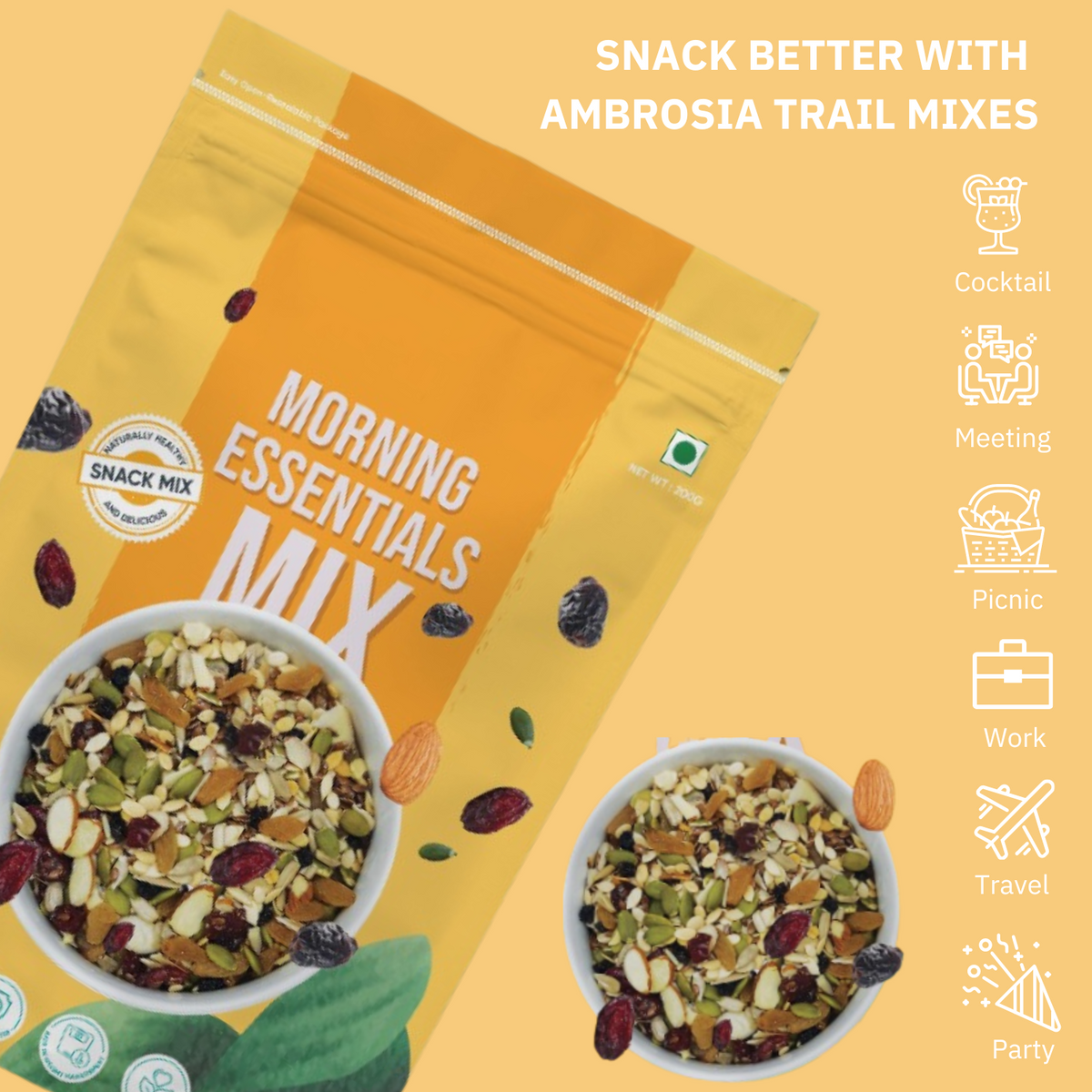 Ambrosia Morning Essential Trail Mix 200g – Ambrosia Nuts